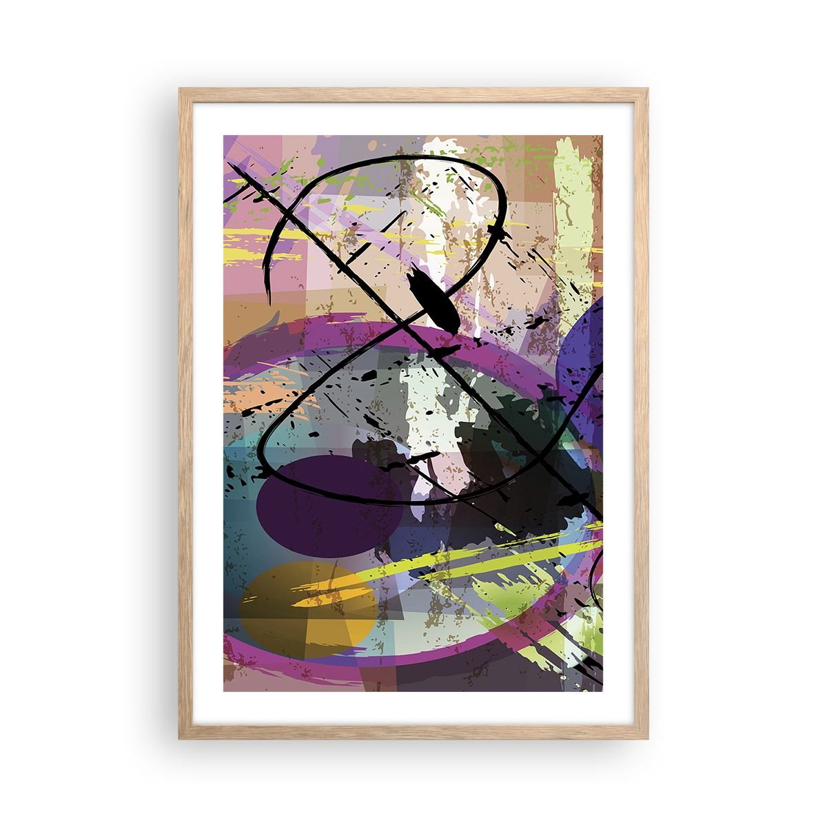 Obraz - Plakat - Można wprost lub naokoło - 50x70cm - Abstrakcja Sztuka Nowoczesny Wzór ...