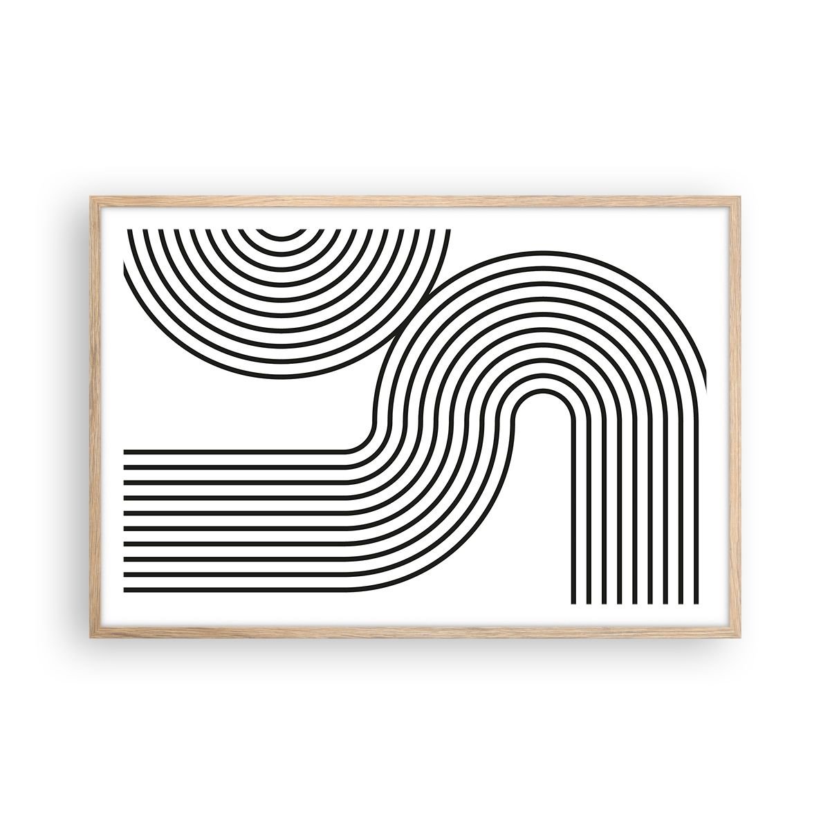 Obraz - Plakat - Na zakręcie - 91x61cm - Linie Minimalistyczny Sztuka ...