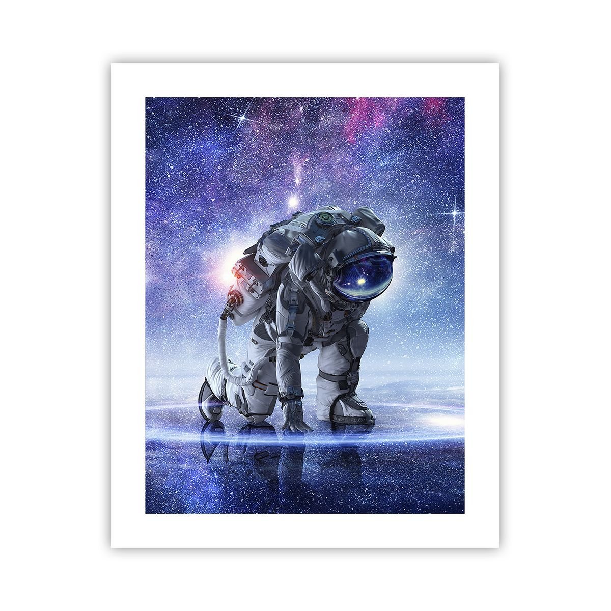 Obraz - Plakat - Niebo gwiaździste nade mną - 40x50cm - Kosmonauta Kosmos Astronauta - Foto ...