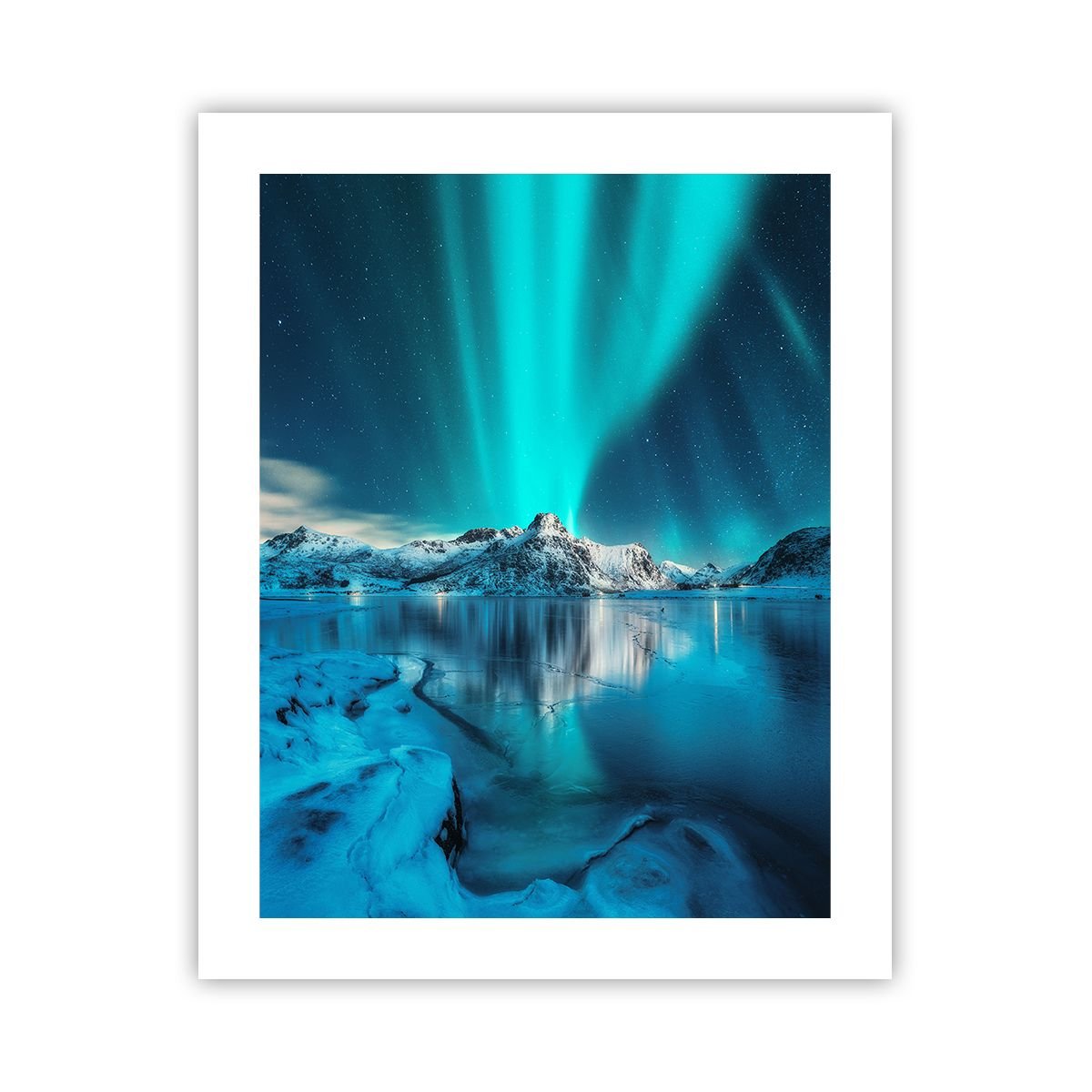 Obraz - Plakat - Noc światła - 40x50cm - Zorza Polarna Norwegia ...