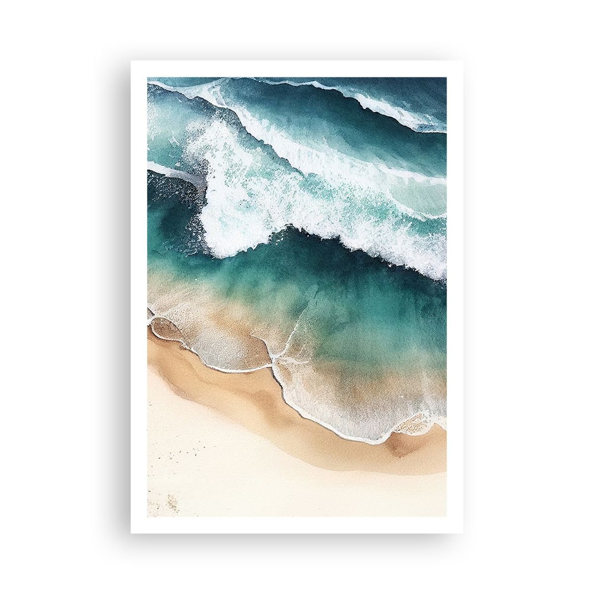Obraz - Plakat - Odwieczne spotkanie - 70x100cm - Brzeg Morza Plaża ...