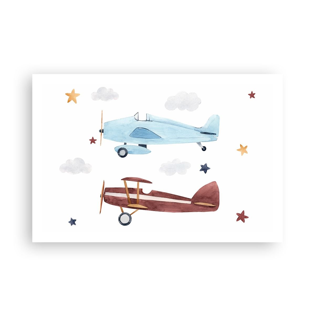 Obraz - Plakat - Panie pilocie, czekamy! - 91x61cm - Samoloty Retro Dziecięce - Foto Plakaty na ...