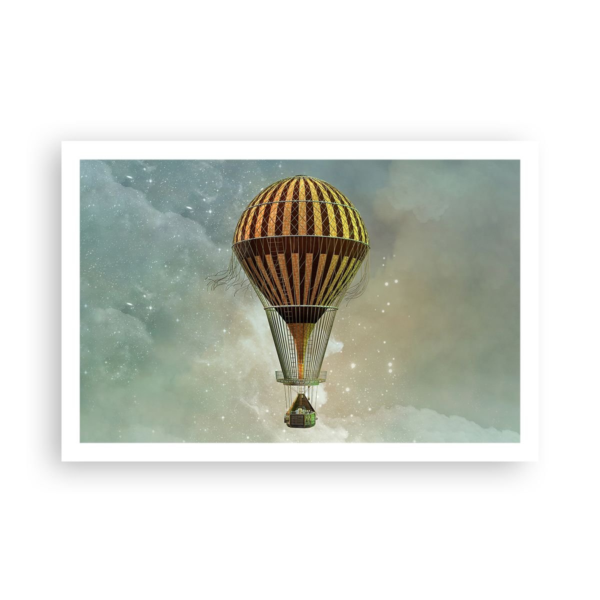 Obraz - Plakat - Pionierskie loty - 91x61cm - Balon Latać Chmury - Foto Plakaty na ścianę bez ...