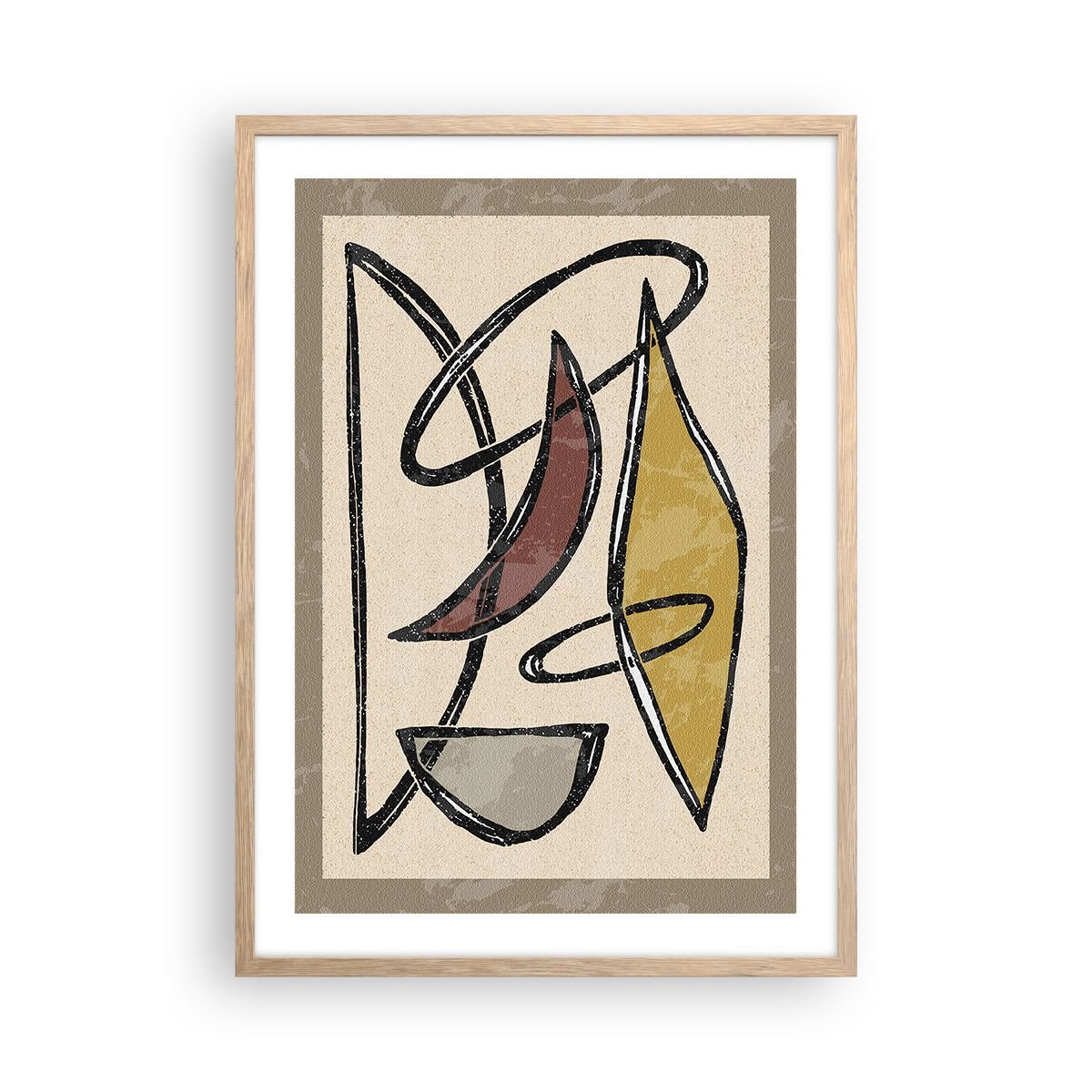 Obraz - Plakat - Piony i poziomy - 50x70cm - Nowoczesny Abstrakcja Sztuka - Nowoczesny modny ...