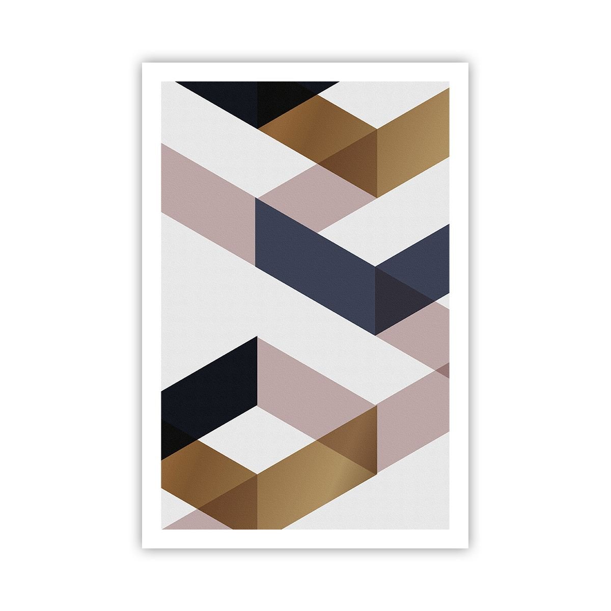 Obraz - Plakat - Płaszczyzny i kąty - 61x91cm - Abstrakcja Sztuka ...