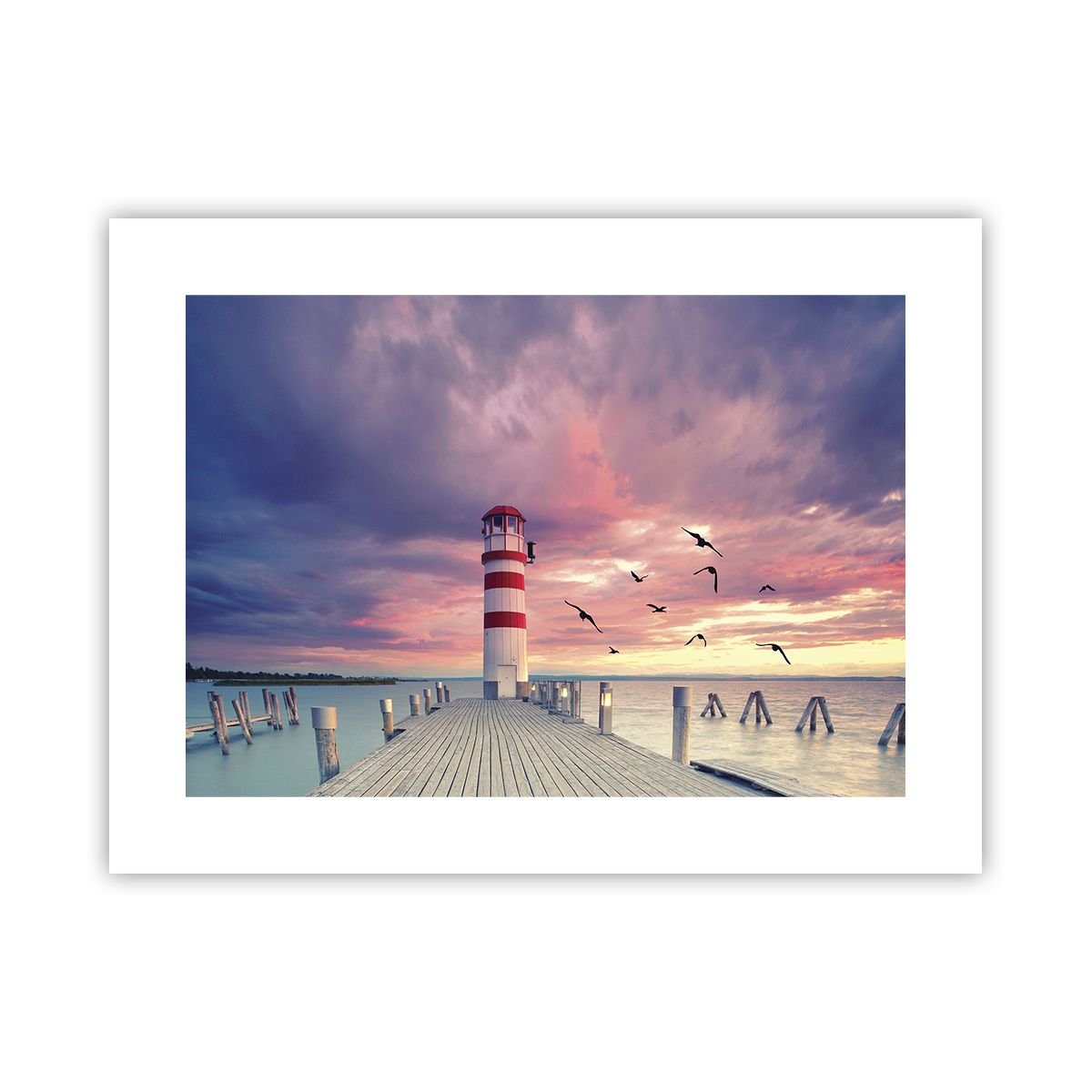 Obraz - Plakat - Pora do portu - 40x30cm - Latarnia Morska Krajobraz ...