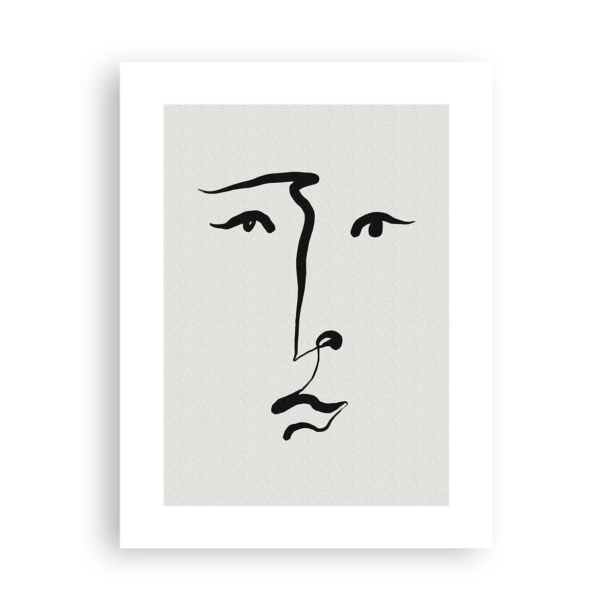 Obraz - Plakat - Portret jedną kreską - 30x40cm - Kontur Twarz ... Obraz - Plakat - Portret jedną kreską - 30x40cm - Kontur Twarz ...