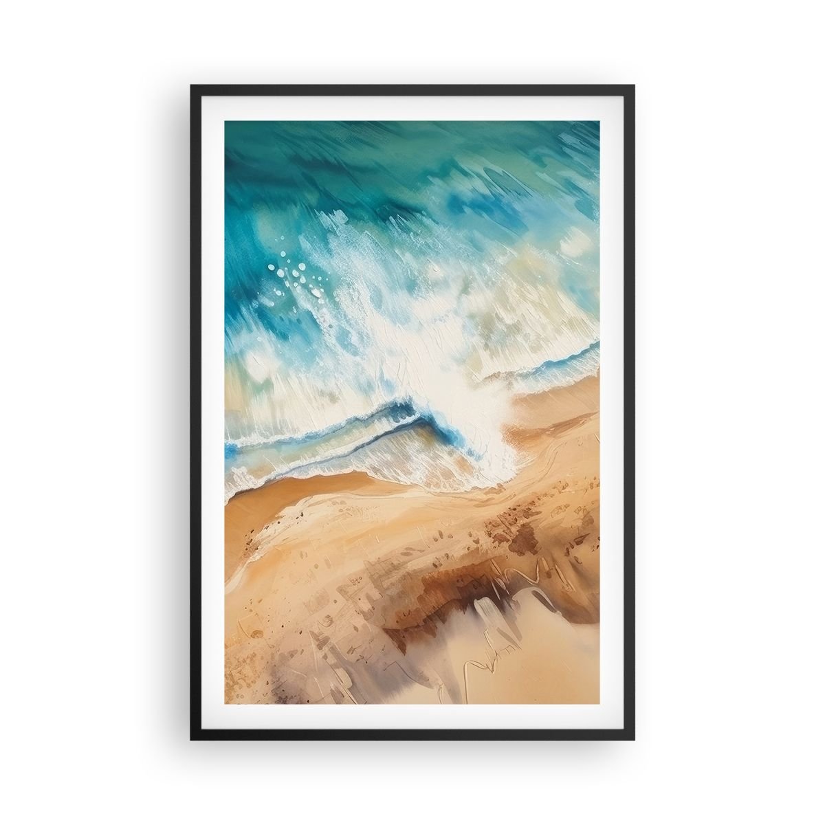 Obraz - Plakat - Powracająca fala - 61x91cm - Brzeg Morza Nadmorski Ocean - Foto Plakaty na ...
