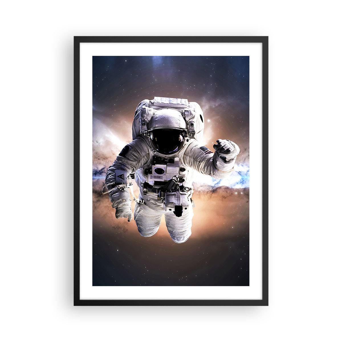 Obraz - Plakat - Pozdrowienia z kosmosu - 50x70cm - Astronauta Kosmos Kosmonauta - Nowoczesny ...