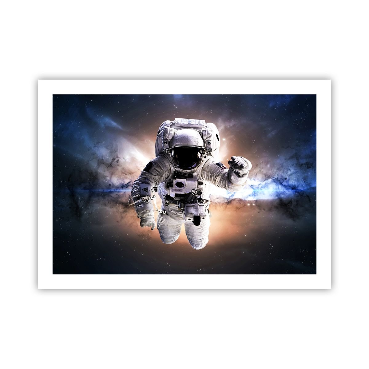 Obraz - Plakat - Pozdrowienia z kosmosu - 70x50cm - Astronauta Kosmos Kosmonauta - Nowoczesny ...