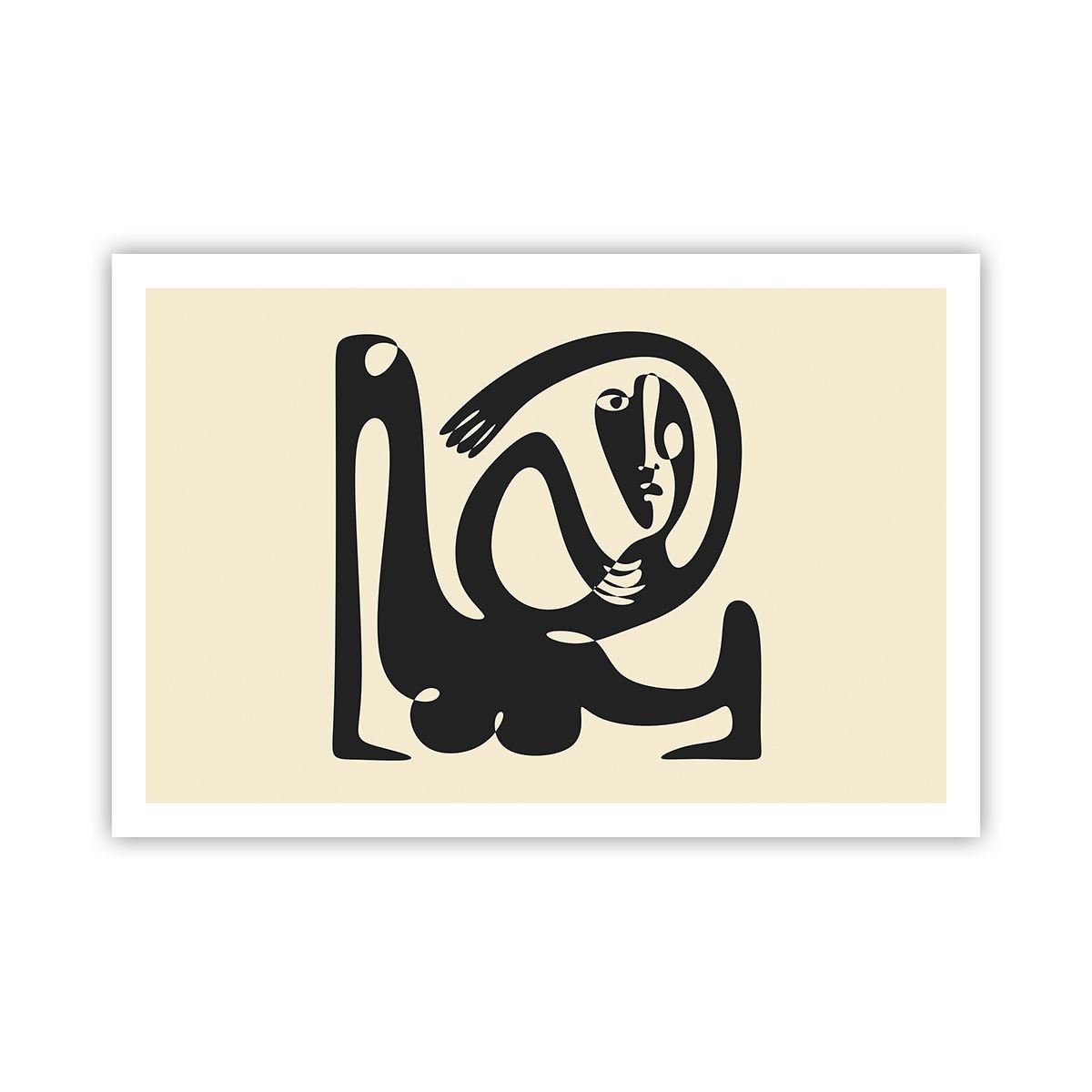 Obraz - Plakat - Prawie Picasso - 91x61cm - Abstrakcja Sztuka Grafika ...