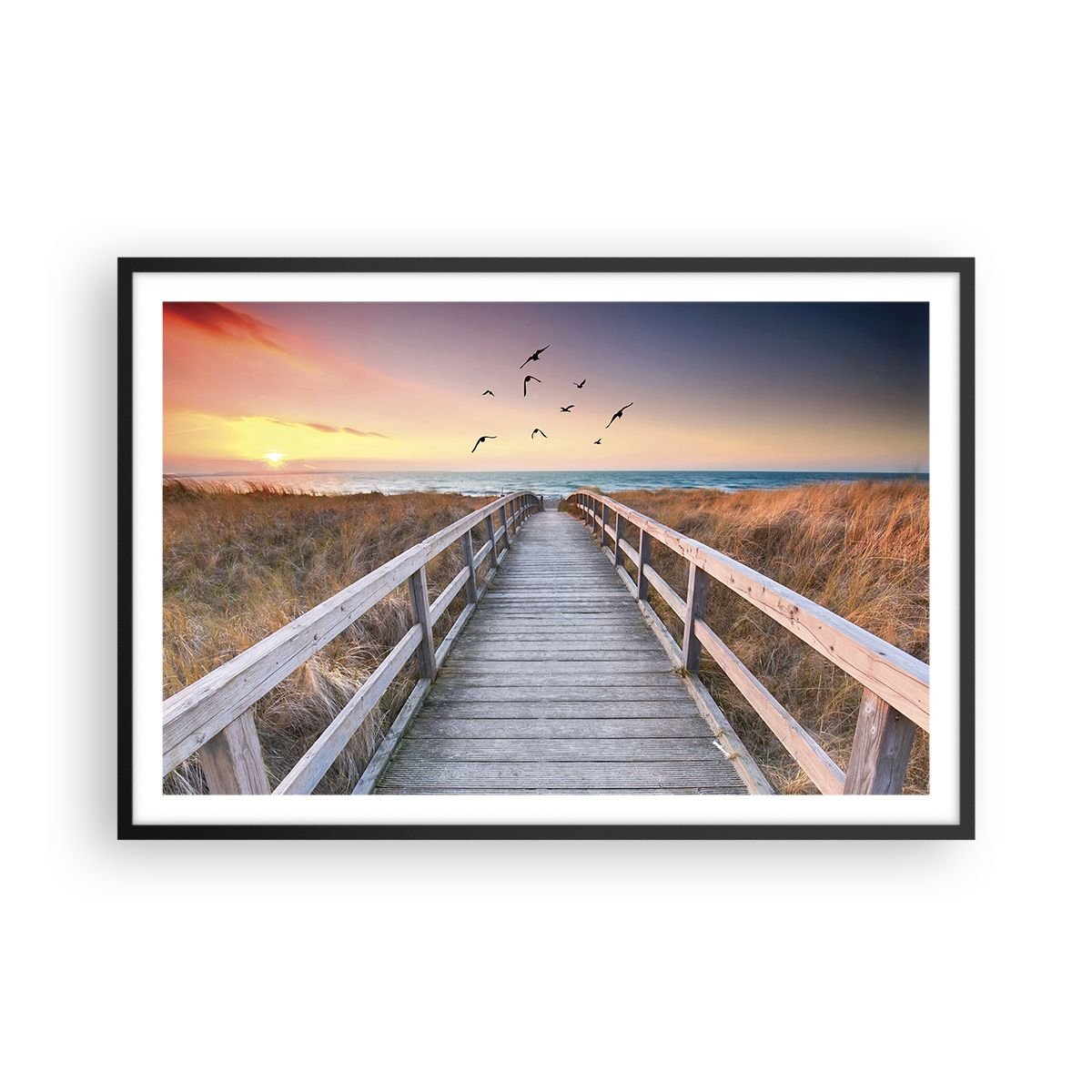 Obraz - Plakat - Przestrzeń wzlotów - 91x61cm - Krajobraz Morze Plaża - Foto Plakaty na ścianę w ...
