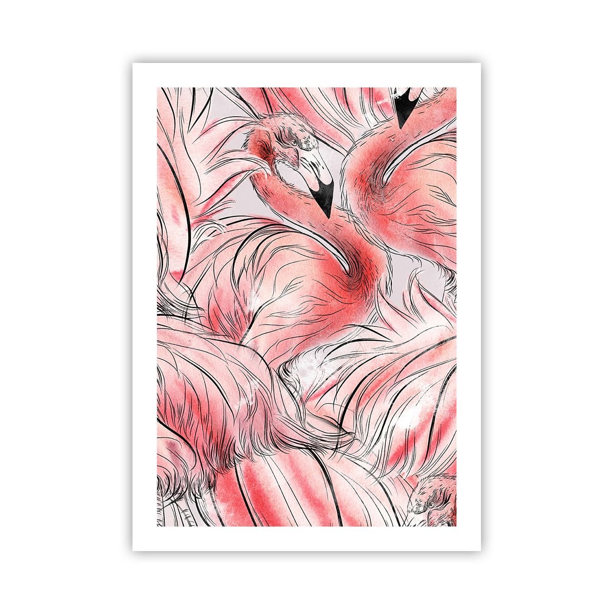 Obraz - Plakat - Ptasi corps de ballet - 50x70cm - Flaming Ptak Grafika ...