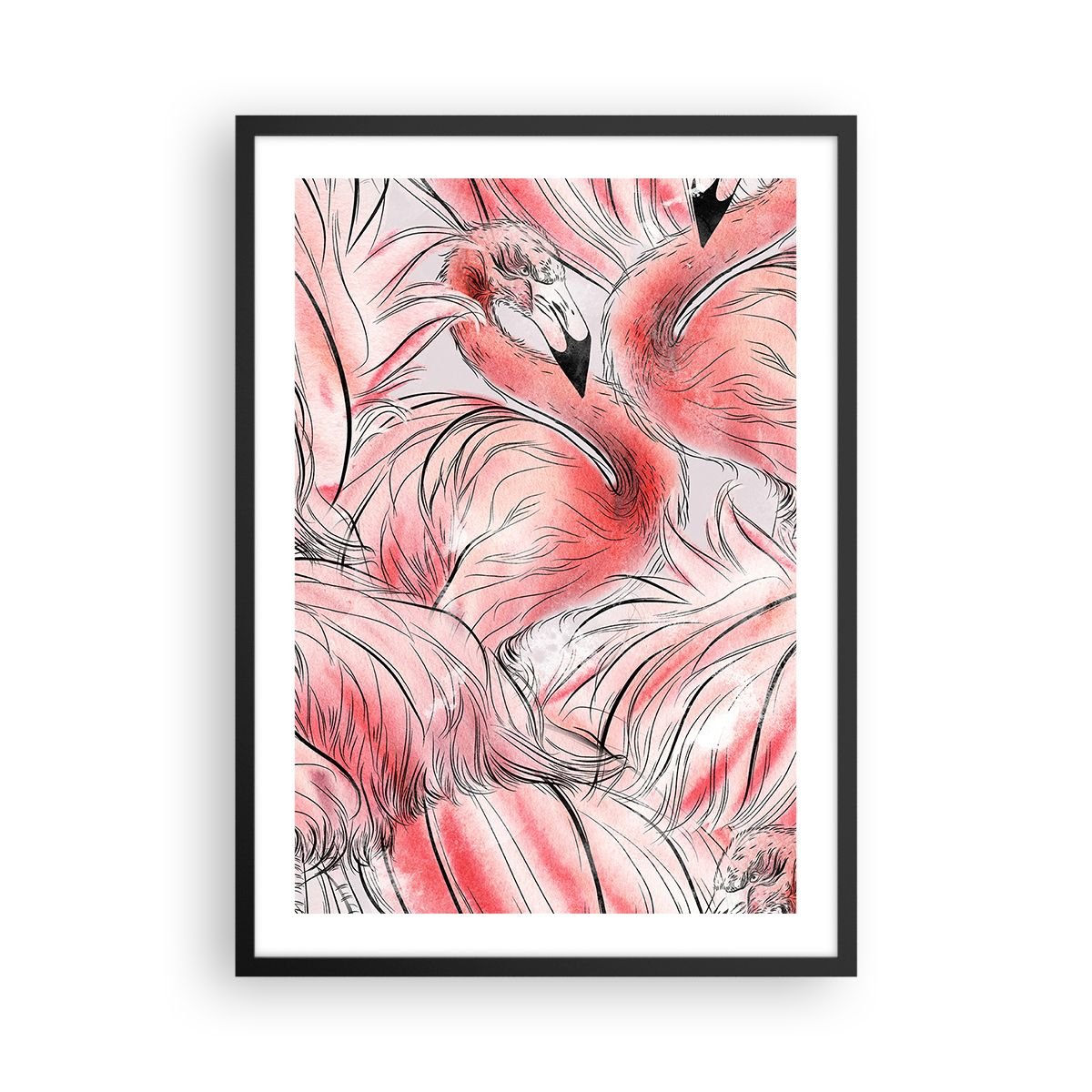 Obraz - Plakat - Ptasi corps de ballet - 50x70cm - Flaming Ptak Grafika ...