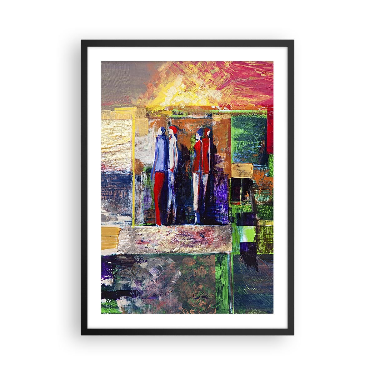 Obraz - Plakat - Relacje i emocje - 50x70cm - Abstrakcja Ludzie Sztuka - Nowoczesny modny obraz ...