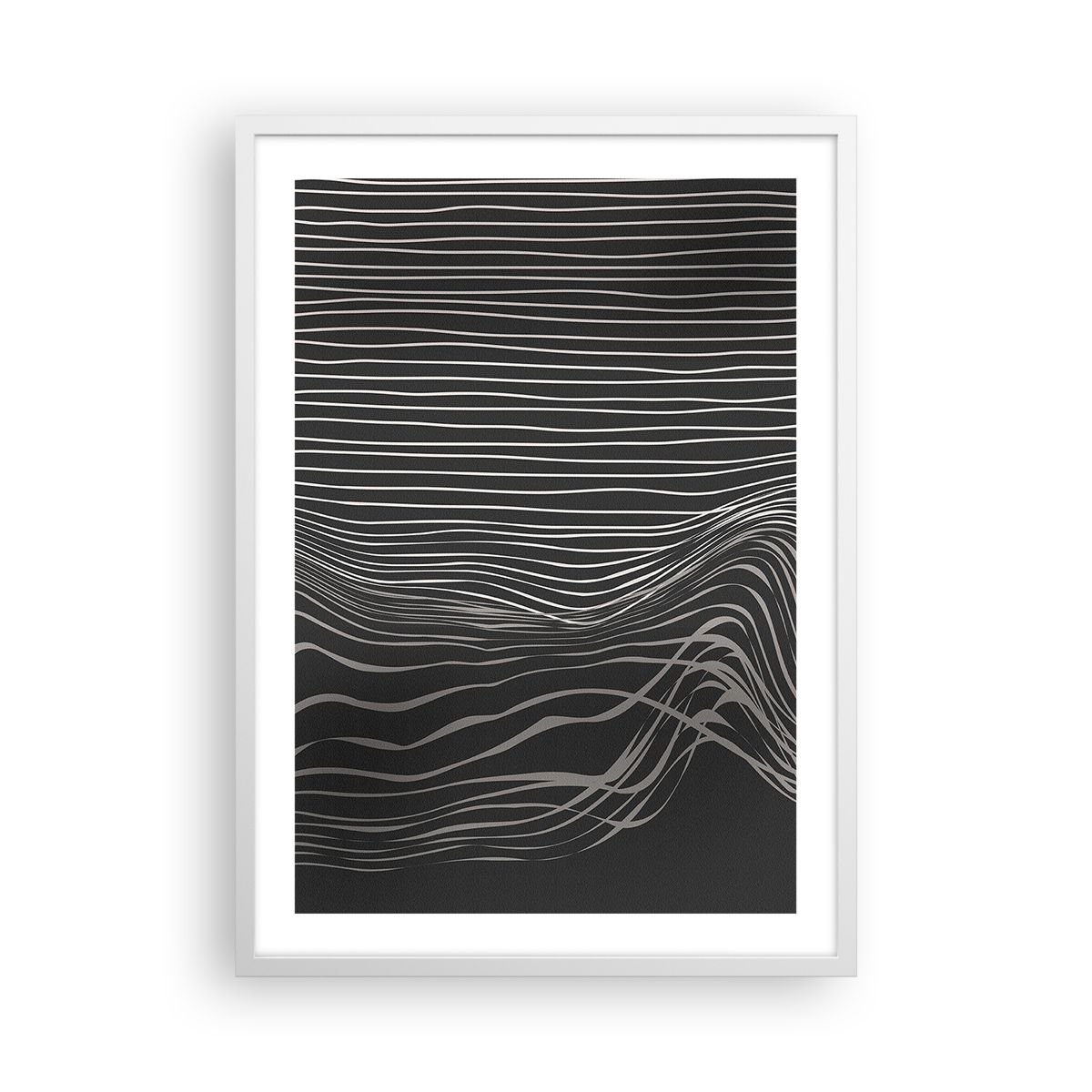 Obraz - Plakat - Rytm i akcent - 50x70cm - Abstrakcja Sztuka Czarno-Biały - Nowoczesny modny ...