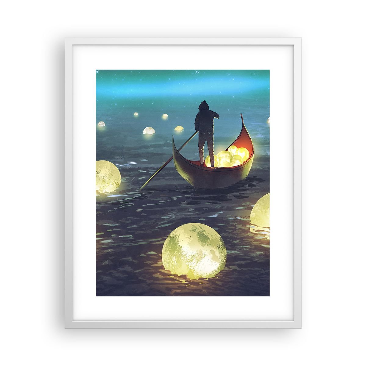 Obraz - Plakat - Rzeczy, o których się filozofom nie śniło - 40x50cm - Abstrakcja Fantasy Łódka ...