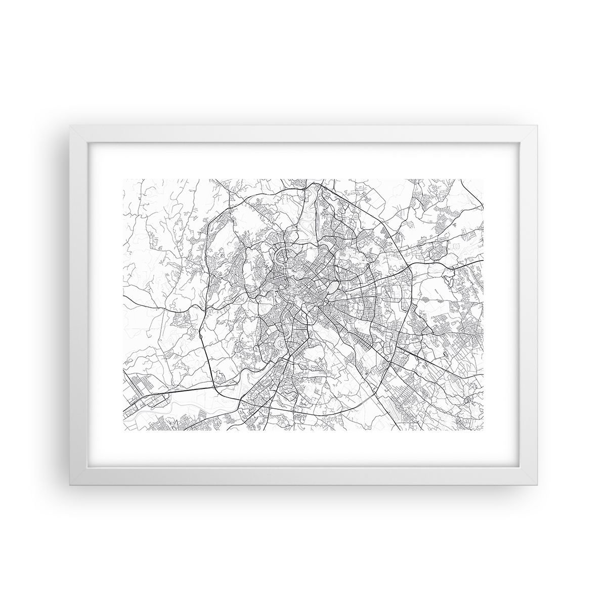 Obraz - Plakat - Rzymski krąg - 40x30cm - Miasto Mapa Miasta Rzym ...