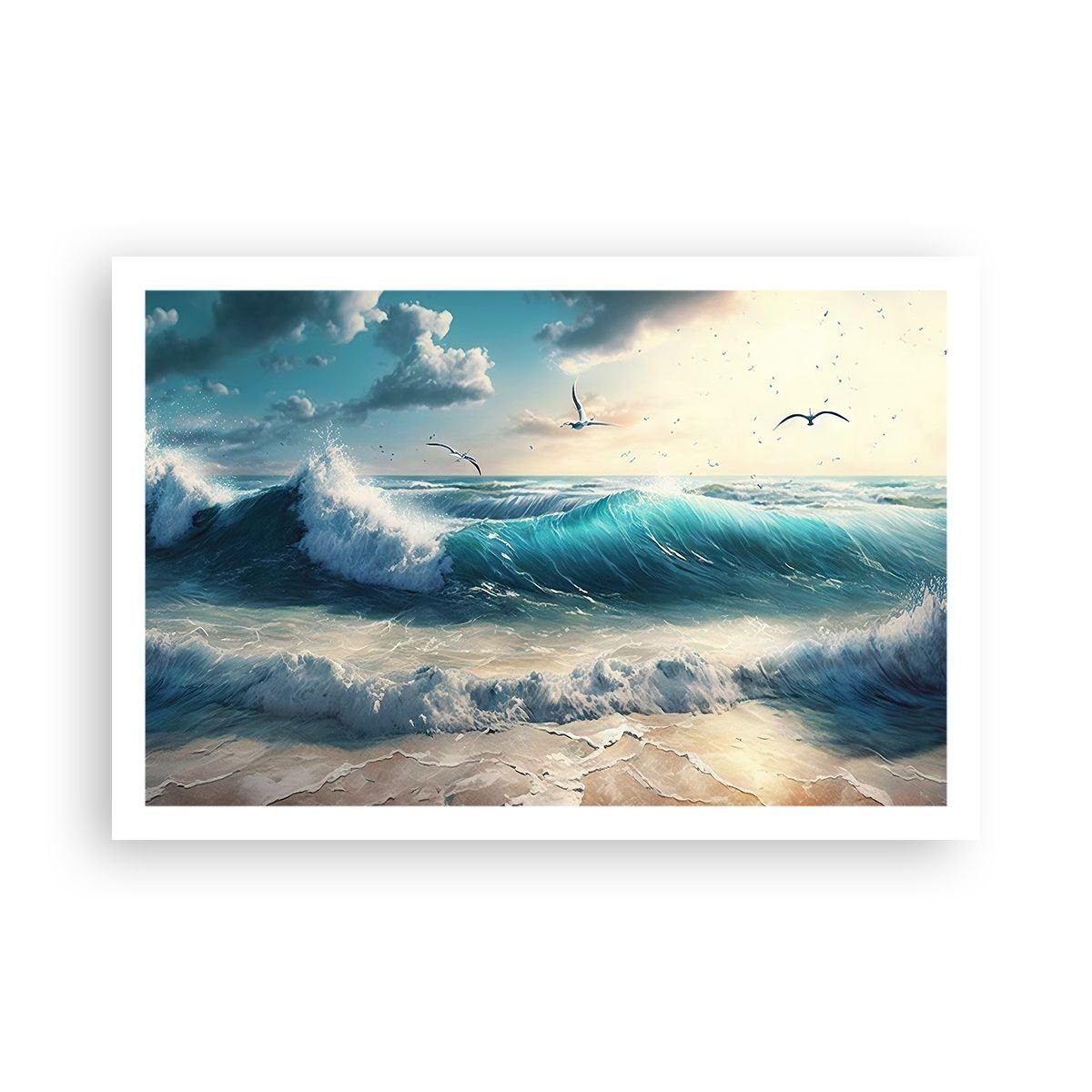 Obraz - Plakat - Szumi tylko dla ciebie - 91x61cm - Morze Fale Nadmorski - Foto Plakaty na ...