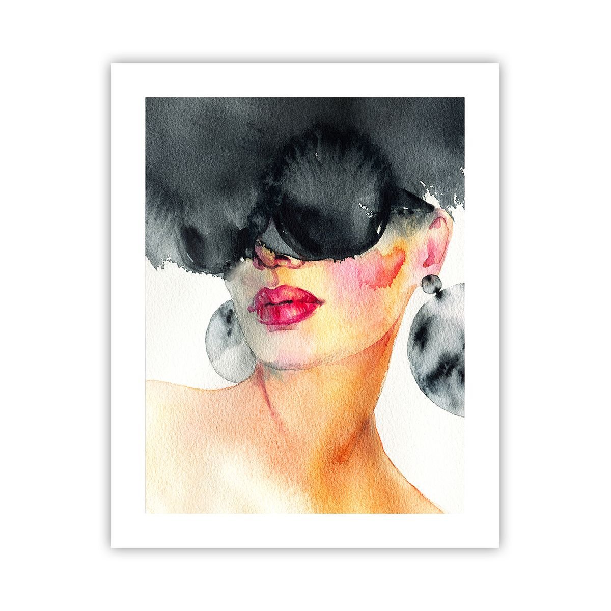 Obraz - Plakat - Tajemnica elegancji - 40x50cm - Twarz Kobiety Kobieta Kapelusz - Foto Plakaty ...