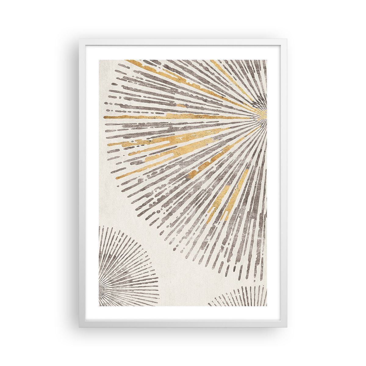 Obraz - Plakat - Uroda promienia - 50x70cm - Minimalizm Jasny Linie ...
