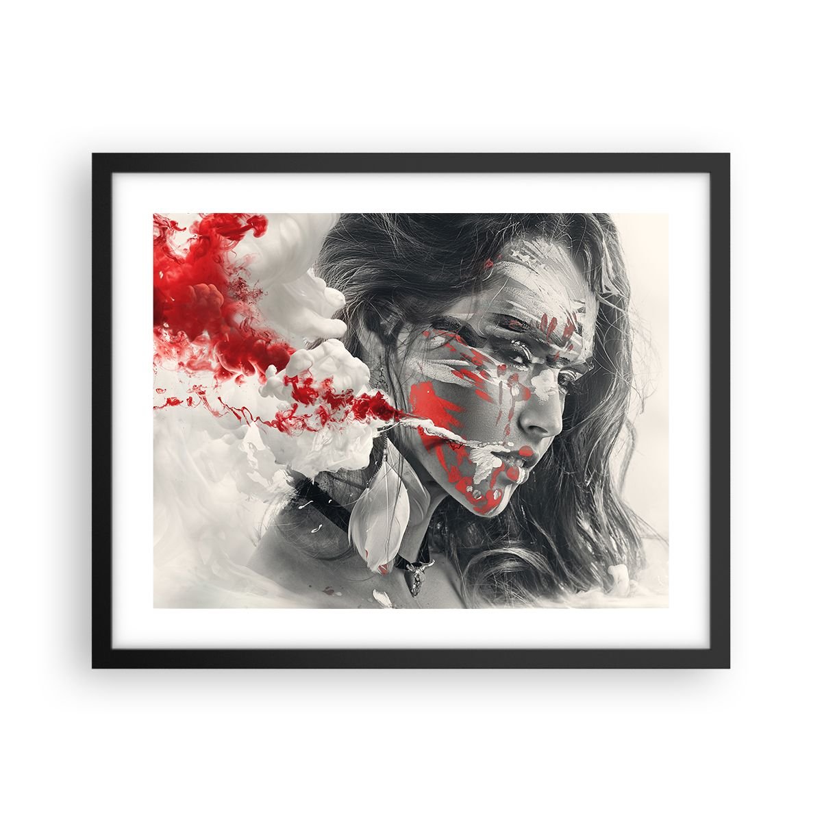 Obraz - Plakat - W oparach absurdu - 50x40cm - Abstrakcja Twarz Kobiety ...