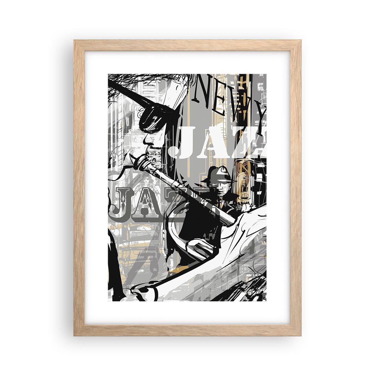 Obraz - Plakat - W rytmie Nowego Jorku - 30x40cm - Nowy Jork Muzyka ...