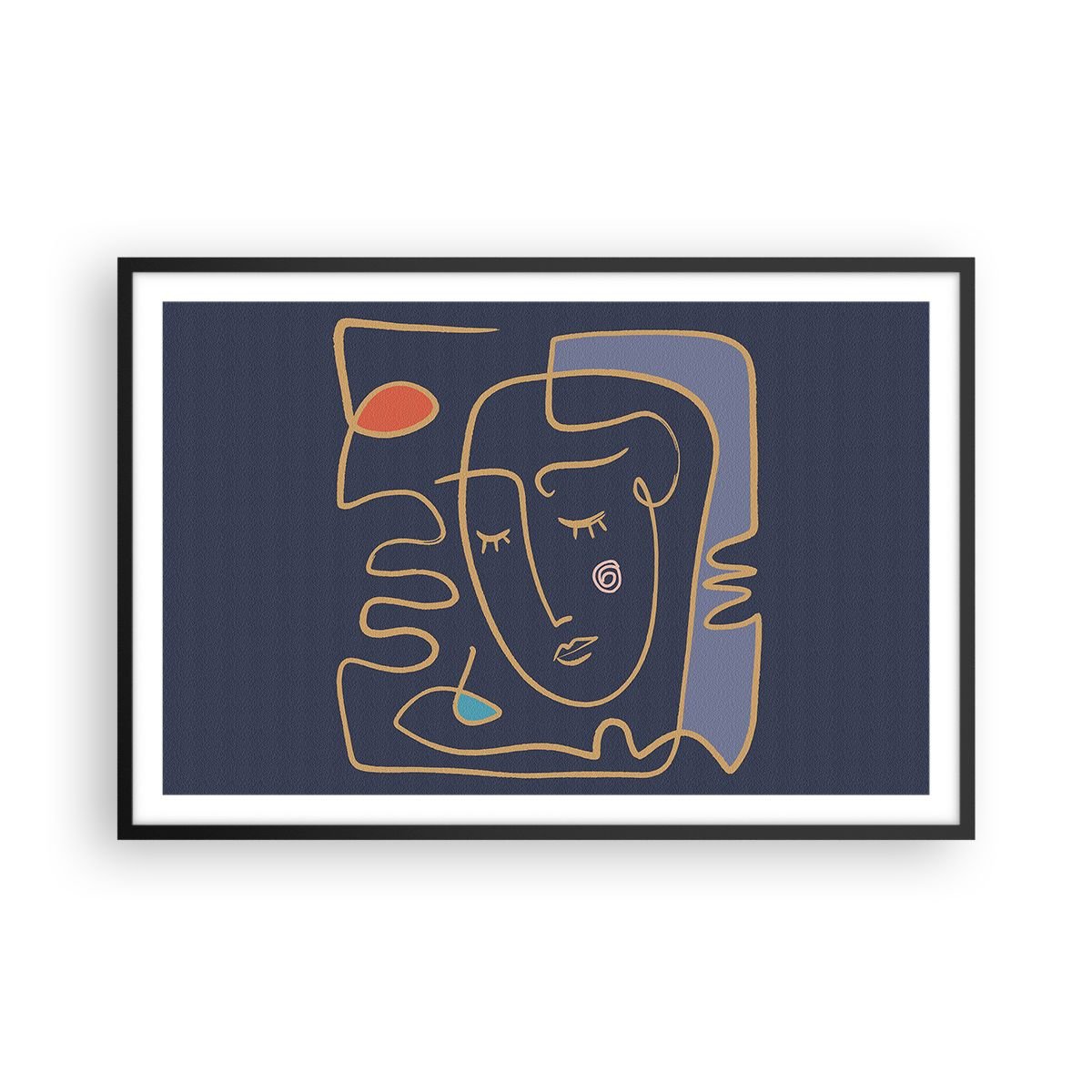 Obraz - Plakat - W zamyśleniu - 91x61cm - Portret Twarz Sztuka - Foto Plakaty na ścianę w ...