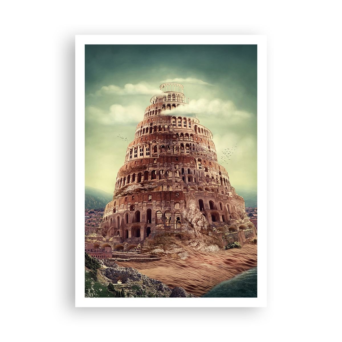 Obraz - Plakat - Wieża Babel - 70x100cm - Wieża Babel Religia - Foto ...
