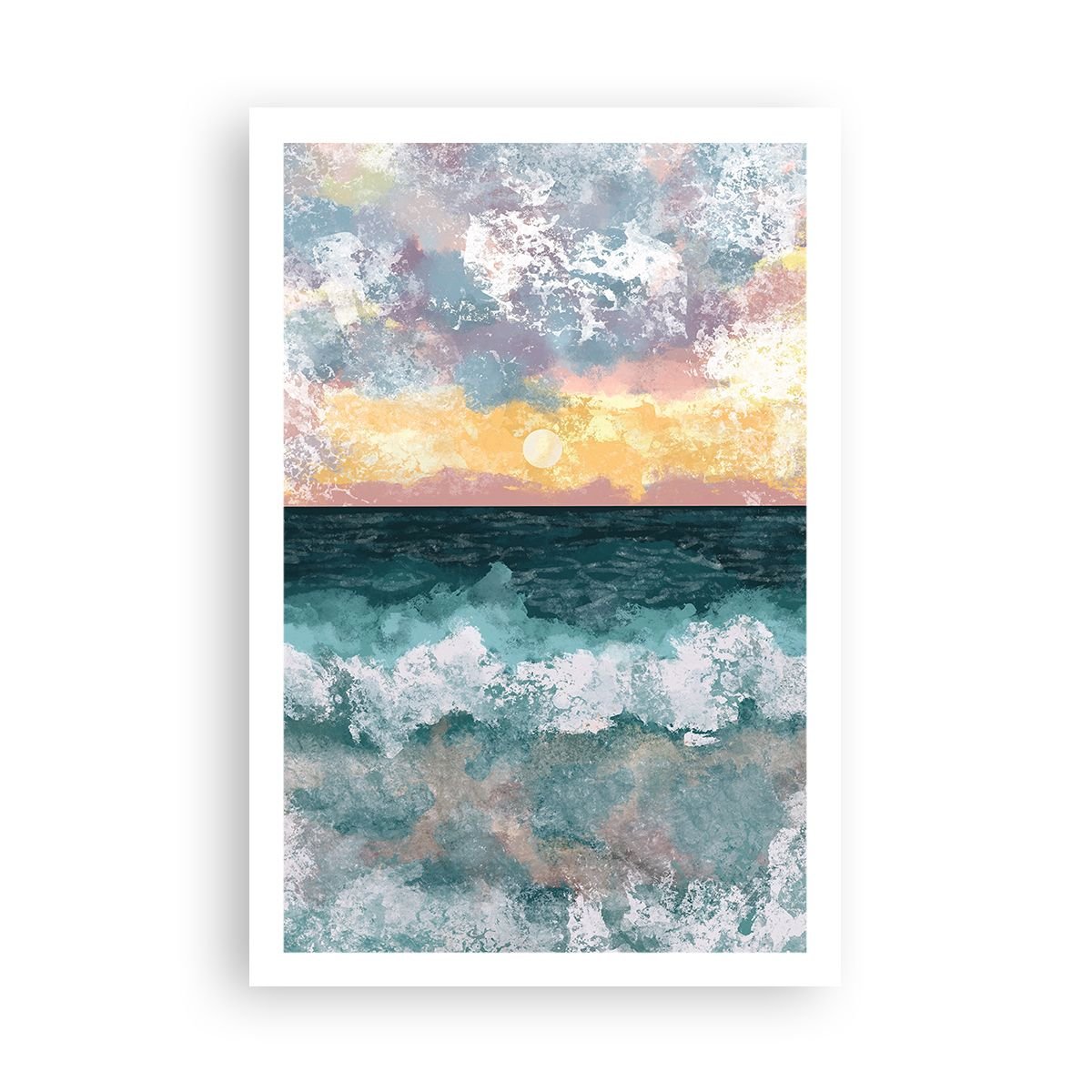 Obraz - Plakat - Woda, światło, powietrze - 61x91cm - Pejzaż Morze ...