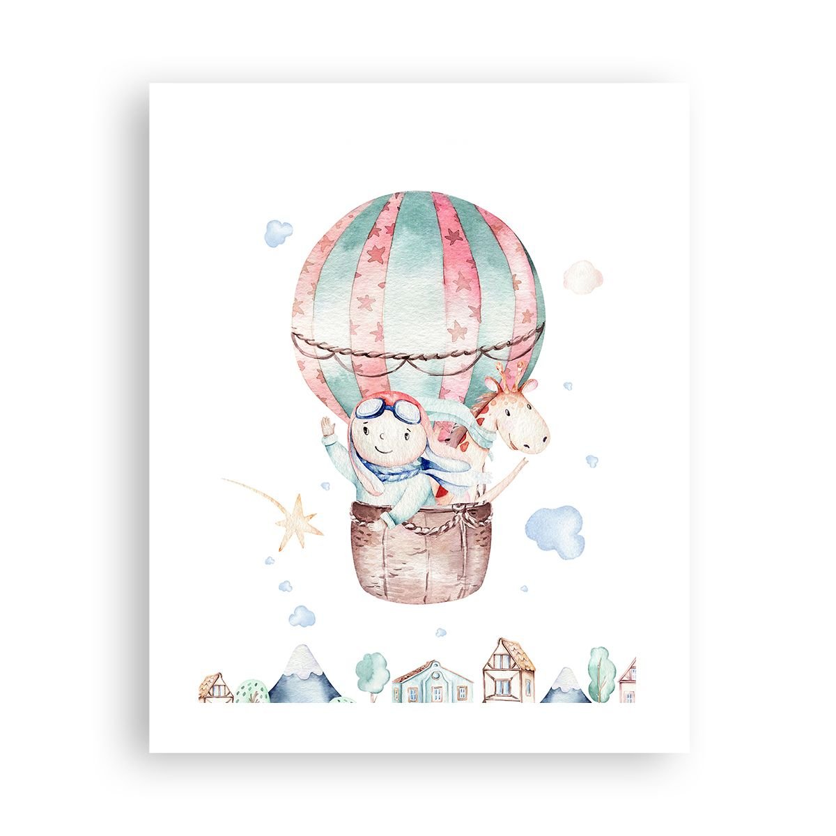 Obraz - Plakat - Wrócimy wkrótce! - 40x50cm - Balon Dziecięcy Żyrafa - Foto Plakaty bez ramy do ...