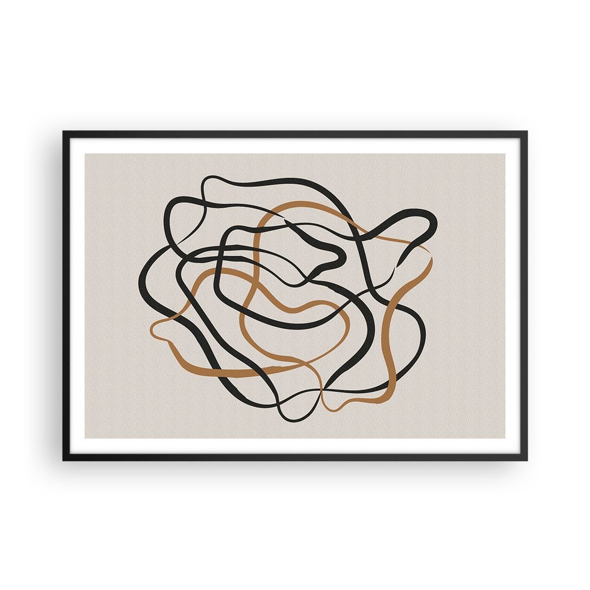 Obraz - Plakat - Wszystko się pokręciło - 100x70cm - Boho Abstrakcja Linie - Foto Plakaty w ...