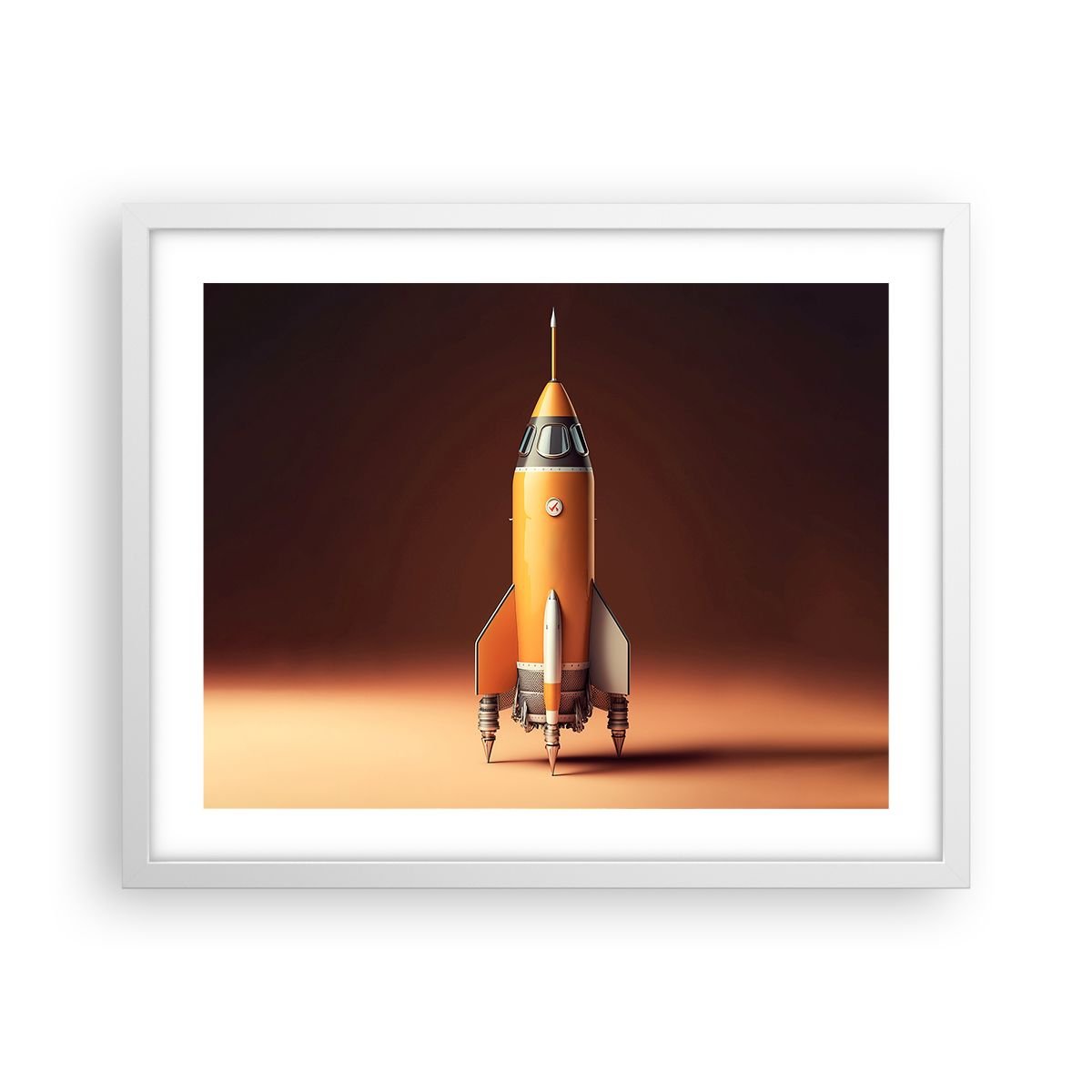 Obraz - Plakat - Zaczyna się od marzenia - 50x40cm - Rakieta Kosmiczna Ołówek Nauka - Foto ...