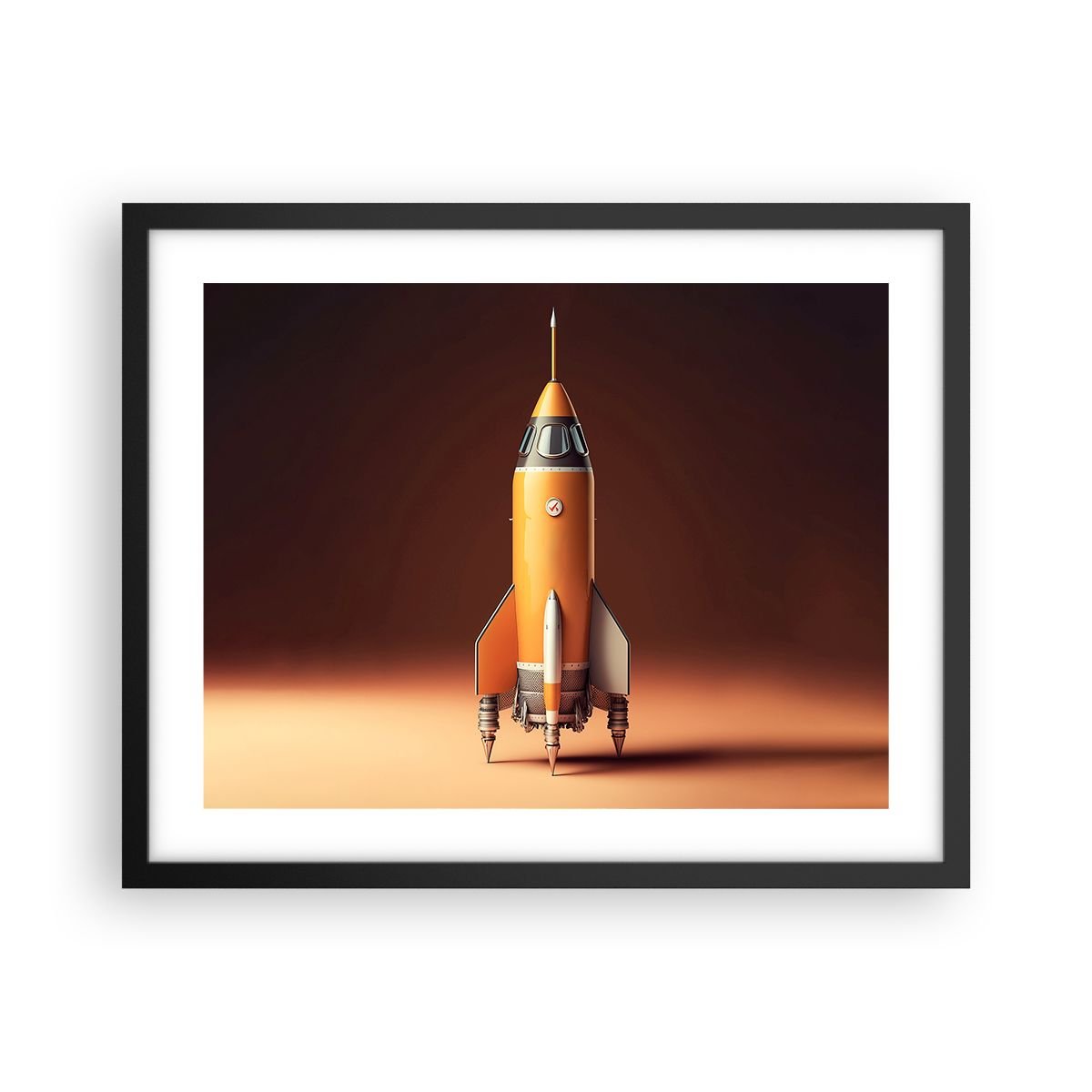 Obraz - Plakat - Zaczyna się od marzenia - 50x40cm - Rakieta Kosmiczna Ołówek Nauka - Foto ...