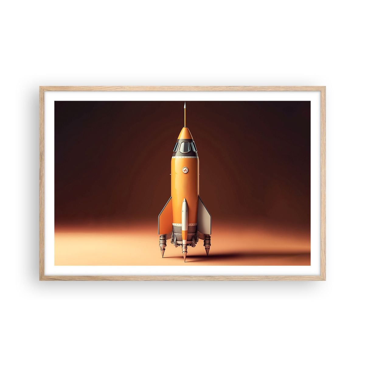 Obraz - Plakat - Zaczyna się od marzenia - 91x61cm - Rakieta Kosmiczna Ołówek Nauka - Foto ...