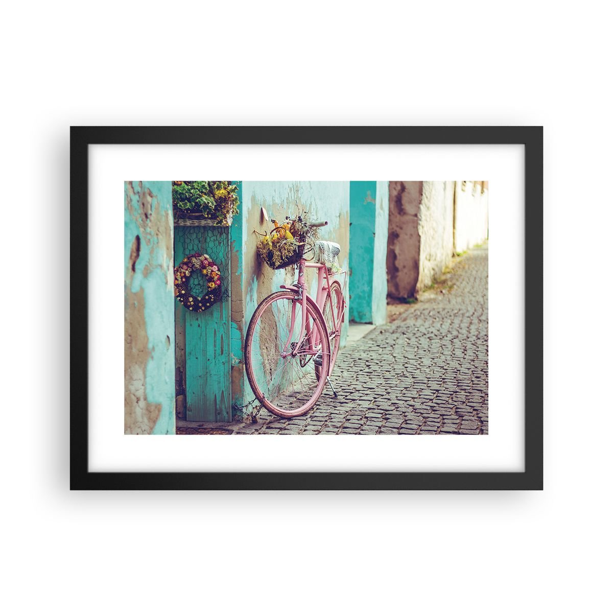 Obraz - Plakat - Zaraz wracam - 40x30cm - Rower Architektura Kwiaty ...