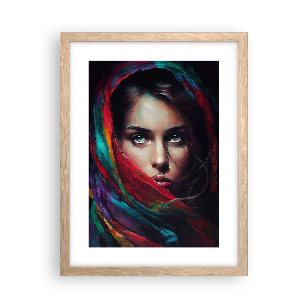 Obraz - Plakat - Zielonooka tajemnica - 30x40cm - Tajemnicza Dziewczyna ...