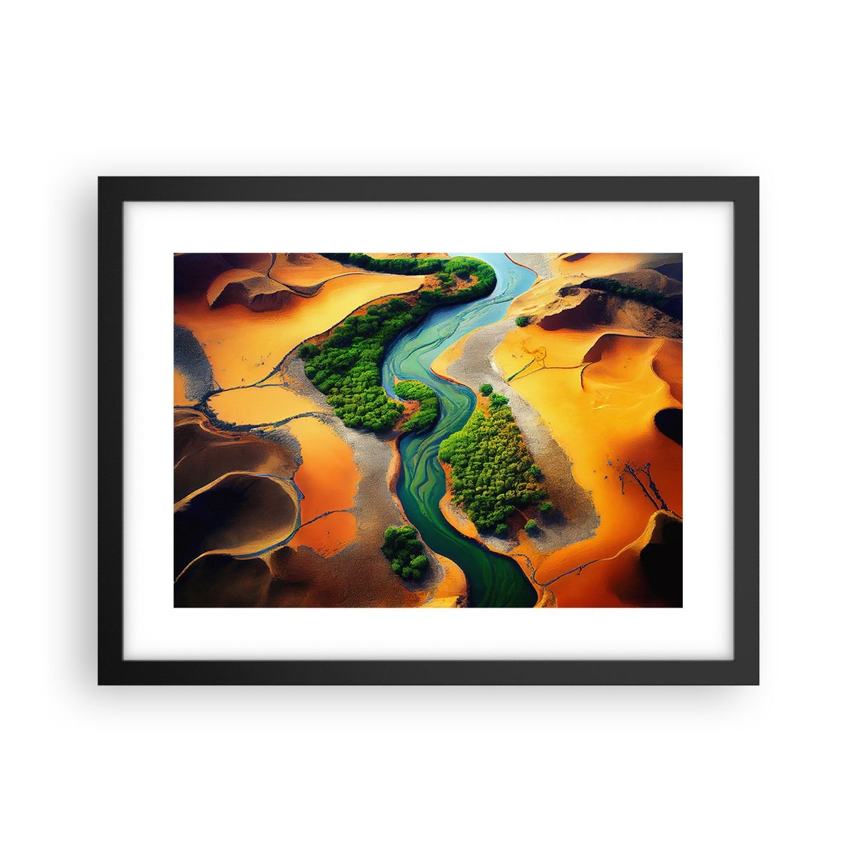 Obraz - Plakat - Życiodajna rzeka - 40x30cm - Krajobraz Natura Rzeka ...