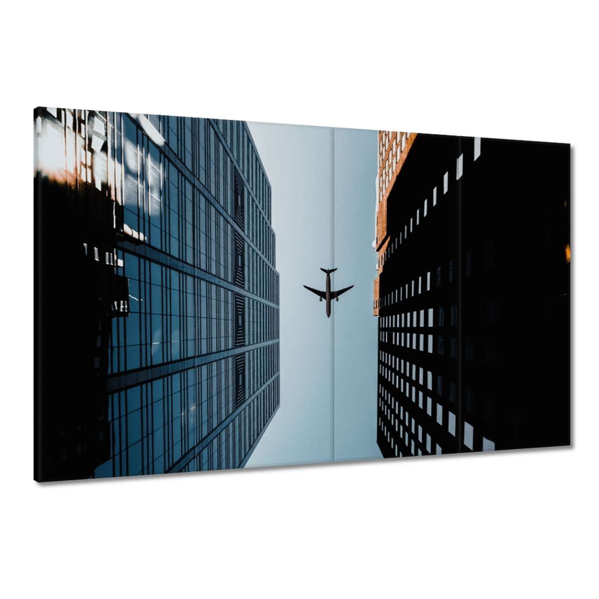 Obraz Samolot między budynkami, 120x80cm - ZeSmakiem | Sklep EMPIK.COM