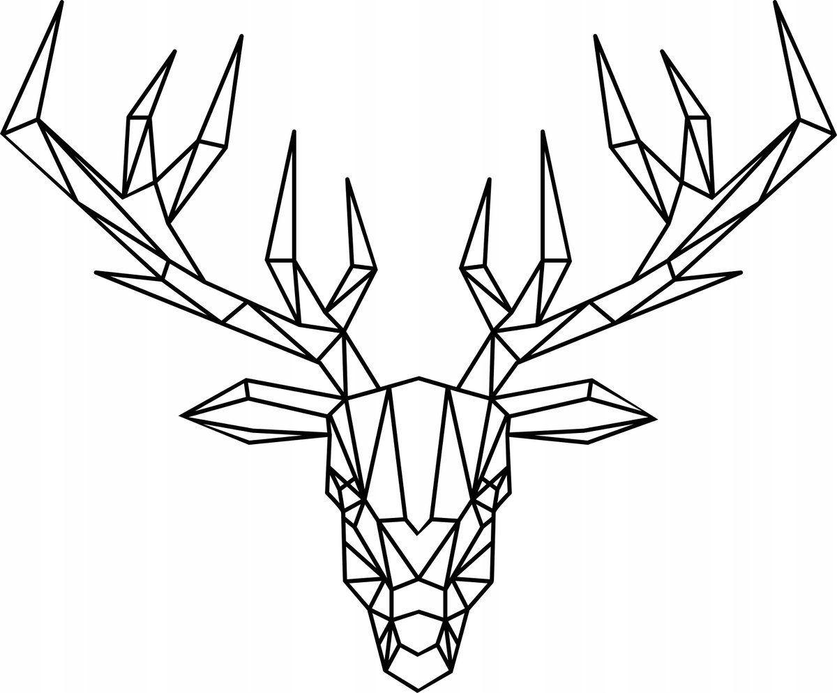 Obraz Ścienny Ażurowa Dekoracja dla Myśliwego Jeleń Poroże - Inna marka ...