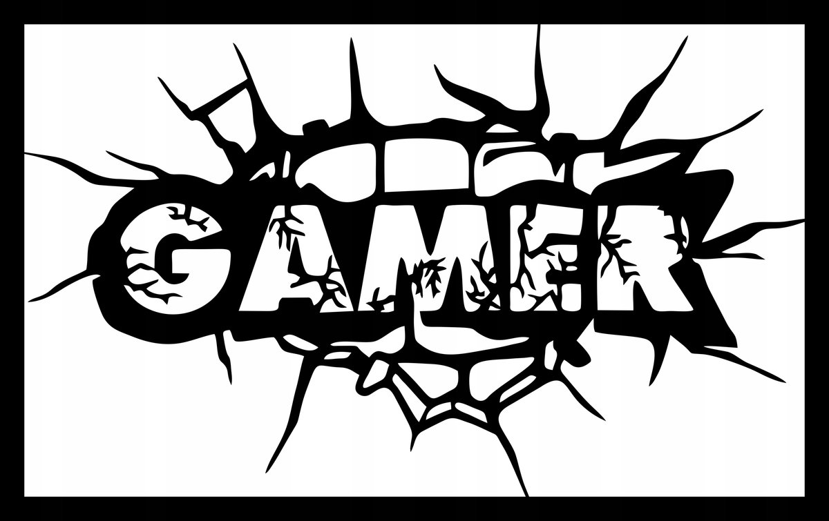 Obraz Ścienny Ażurowy Gamer Gracz Dekoracja Ścienna Dla Gracza Dziecka ...