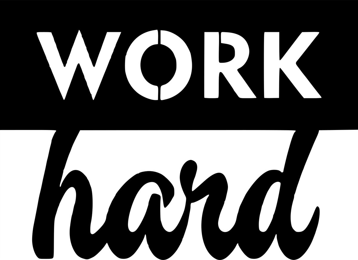 Obraz Ścienny Dekoracyjny Napis Work Hard - Inna marka | Sklep EMPIK.COM