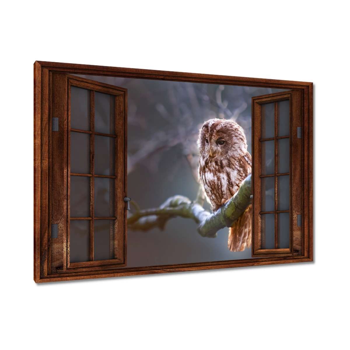 Obraz Sowa na gałęzi Drapieżnik, 120x80cm - ZeSmakiem | Sklep EMPIK.COM