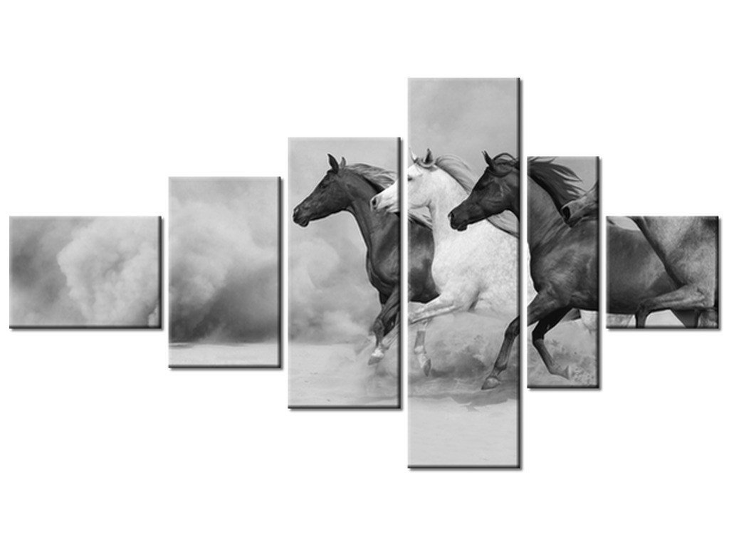 Obraz Stado w burzy piaskowej, 6 elementów, 180x100 cm - Oobrazy ...