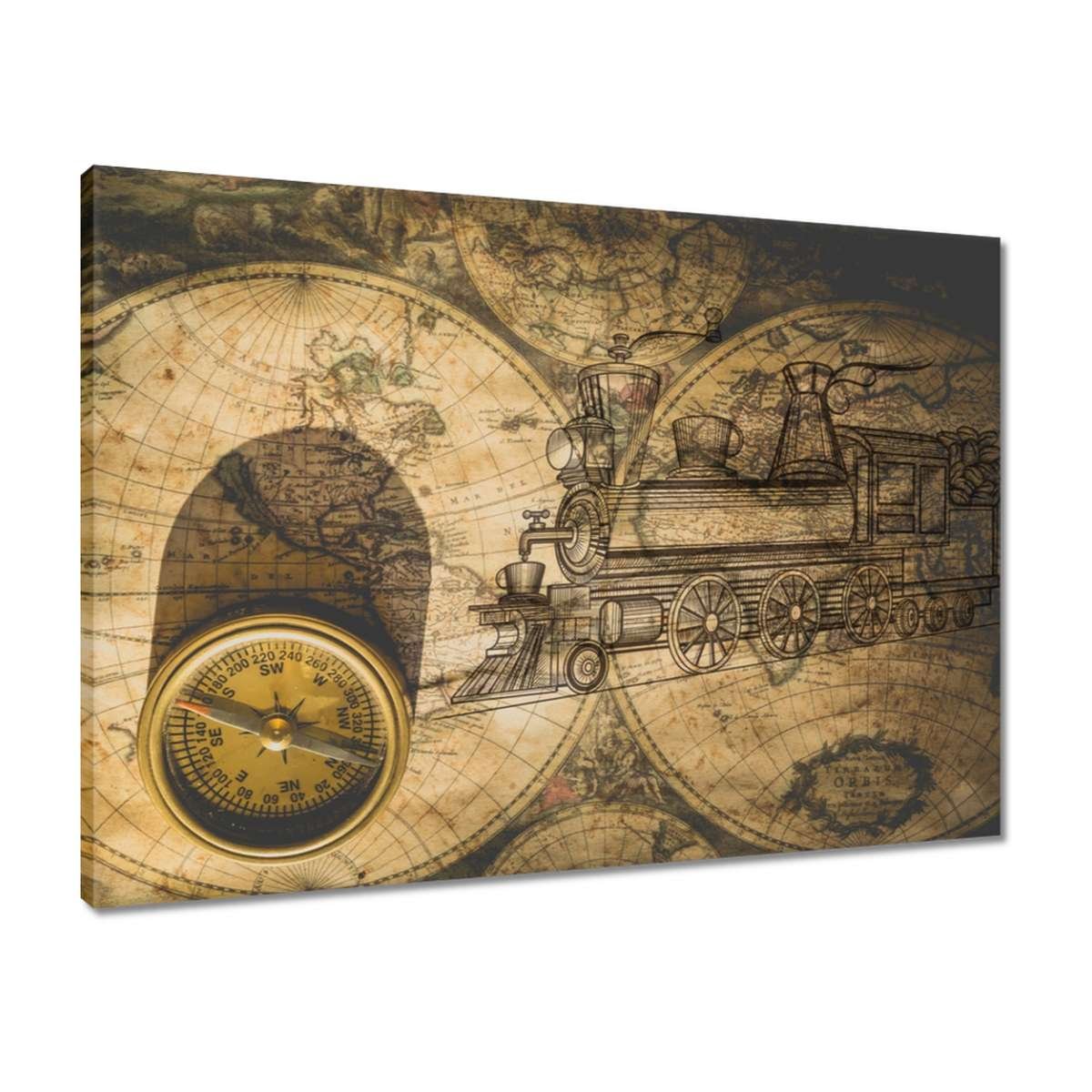 Obraz Stara mapa Vintage, 70x50cm - ZeSmakiem | Sklep EMPIK.COM