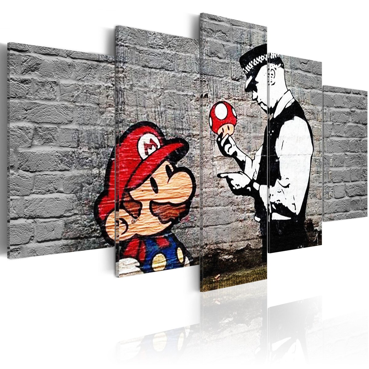 Obraz - Super Mario Mushroom Cop (Banksy) - ARTGEIST | Sklep EMPIK.COM