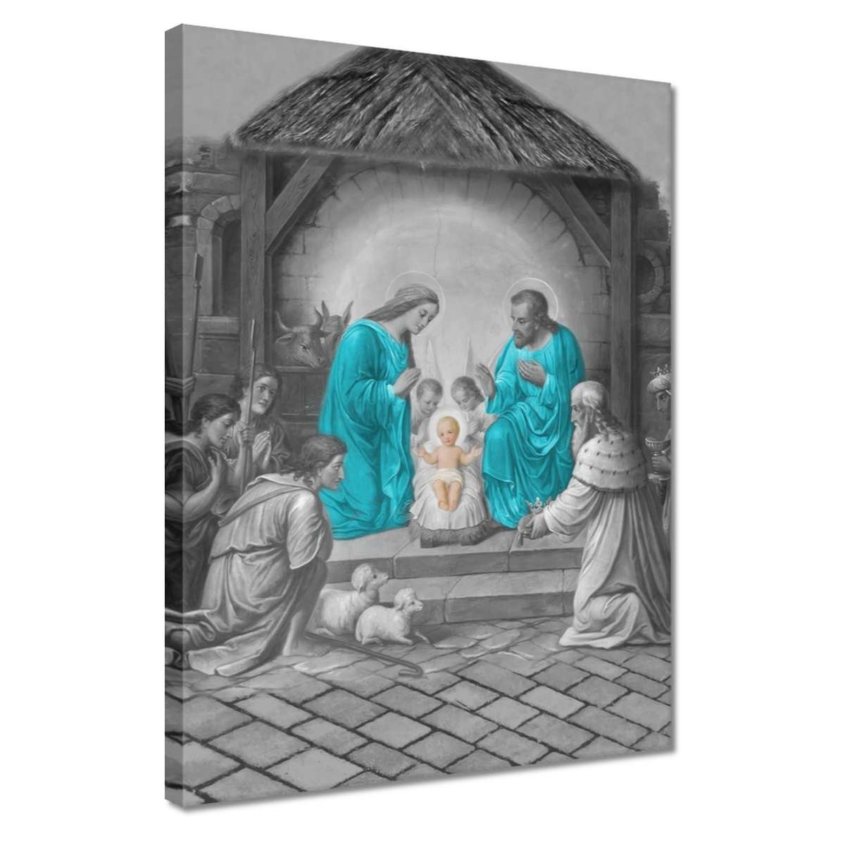 Obraz Święta rodzina turkus, 30x40cm - ZeSmakiem | Sklep EMPIK.COM