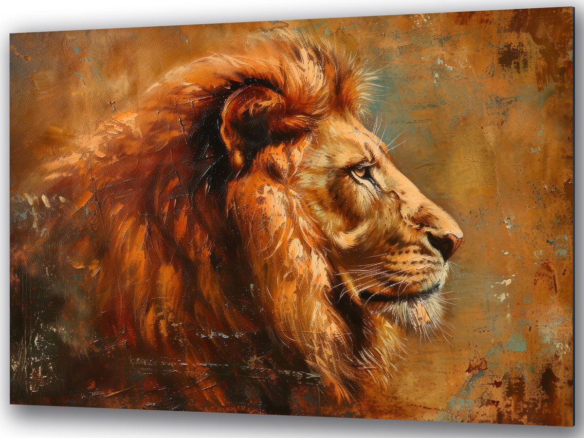 Obraz szklany na ścianę Afryka Lew-Król pustyni 90x60 cm - Obrazy na ...