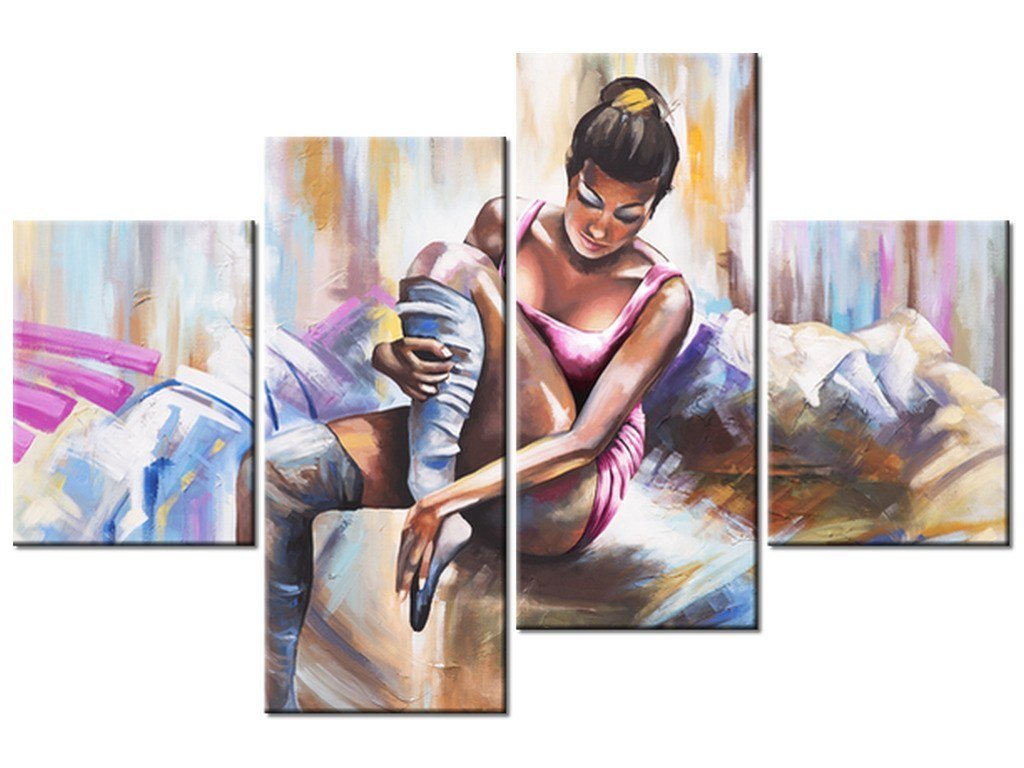Obraz, Tancerka, 4 elementy, 120x80 cm - Oobrazy | Sklep EMPIK.COM