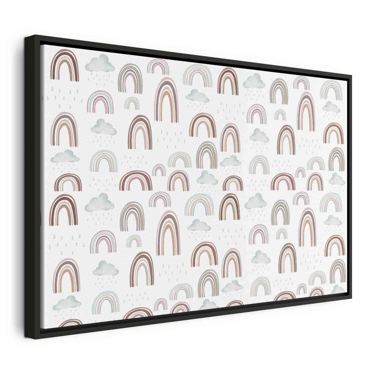 Obraz - Tęcze po burzy - Tęcze różnych wielkości w pastelowej ...